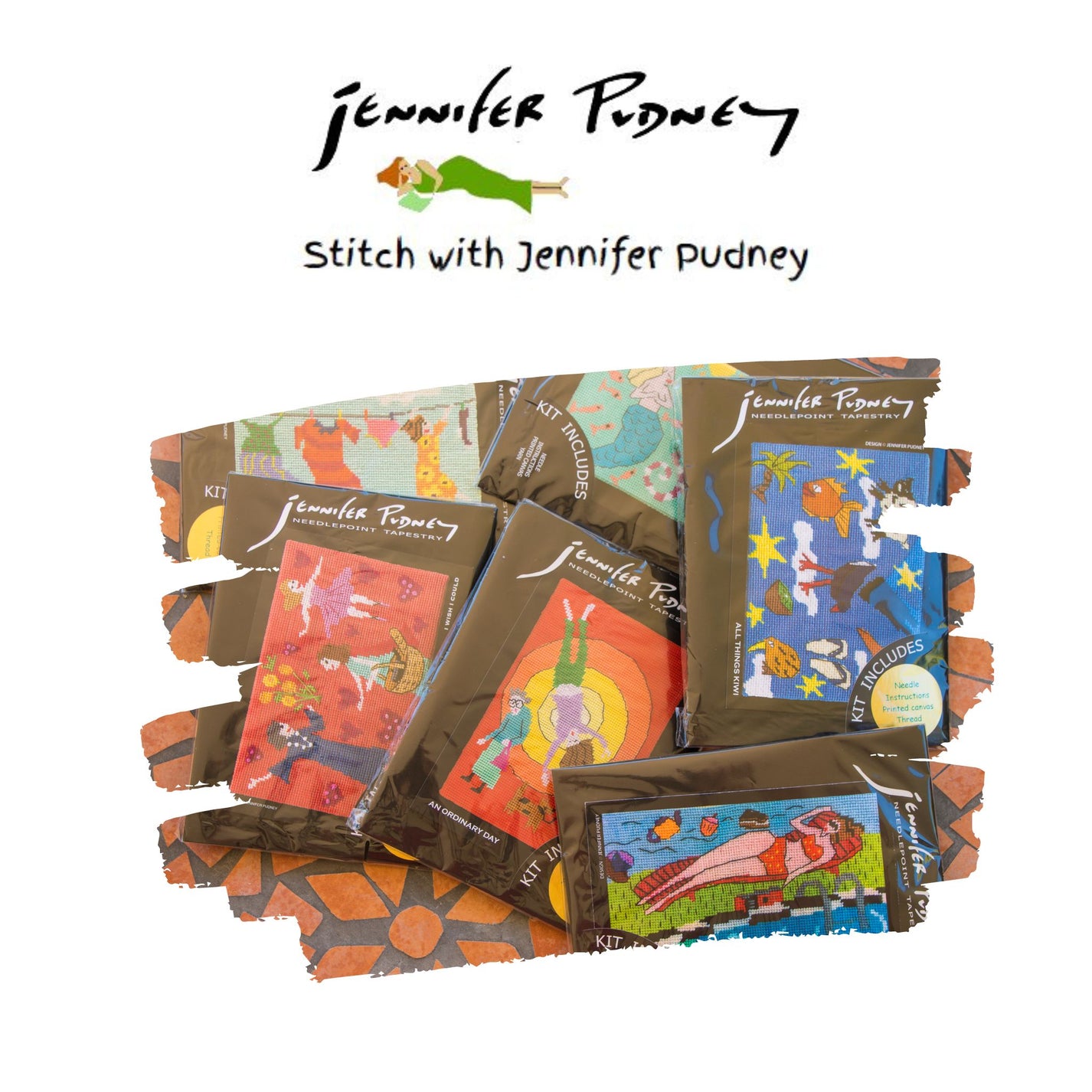 Jennifer Pudney Needlepoint Kit – Fun Designs, perfect for all Skill L ...